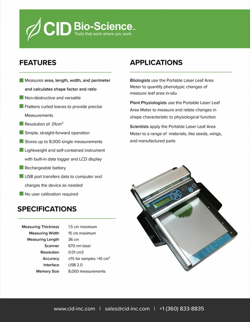 Empowering Researchers to Explore the Plant World: The CI-202 Portable ...