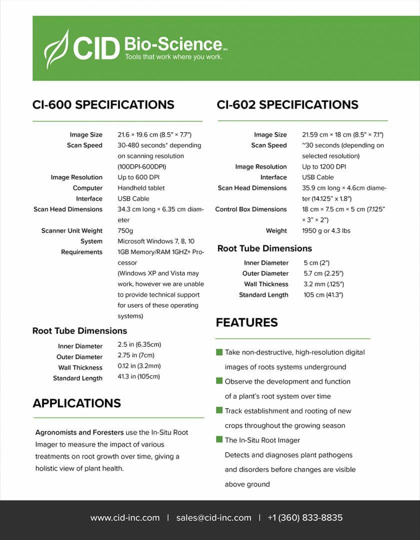 Discover the Revolutionary CI-600 In-Situ Root Imager for Non ...